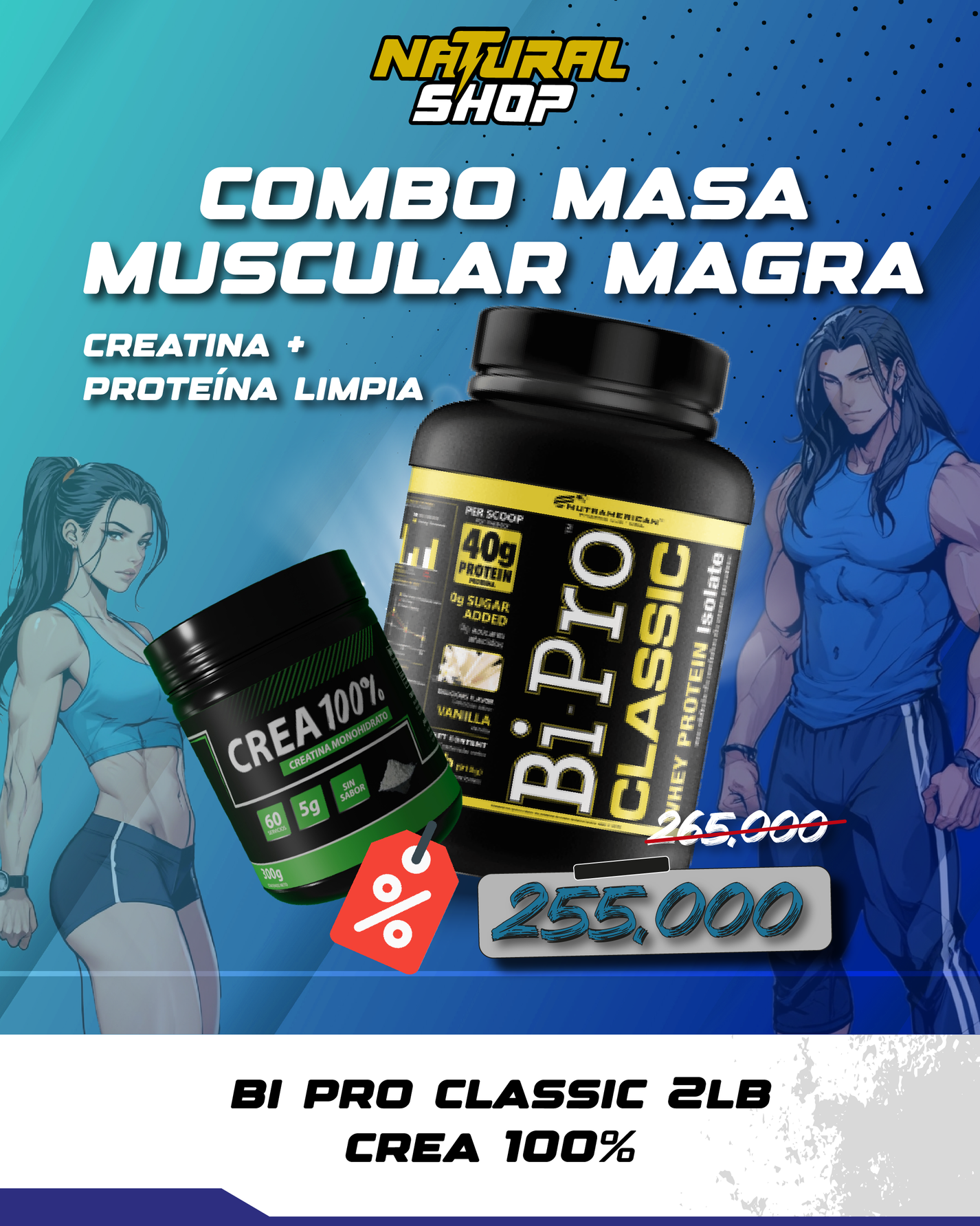 COMBO MASA MUSCULAR MAGRA – Natural Shop